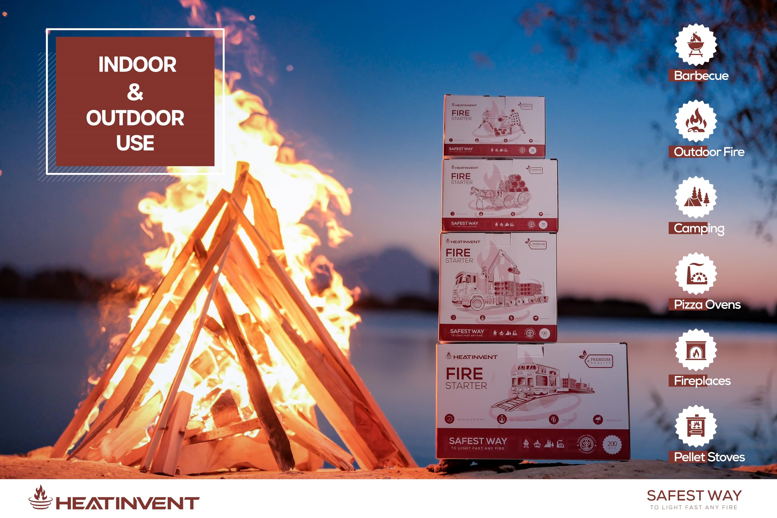 Mua Fire Starter - Fire Starters for Campfires - 70 pcs Fire Starters ...