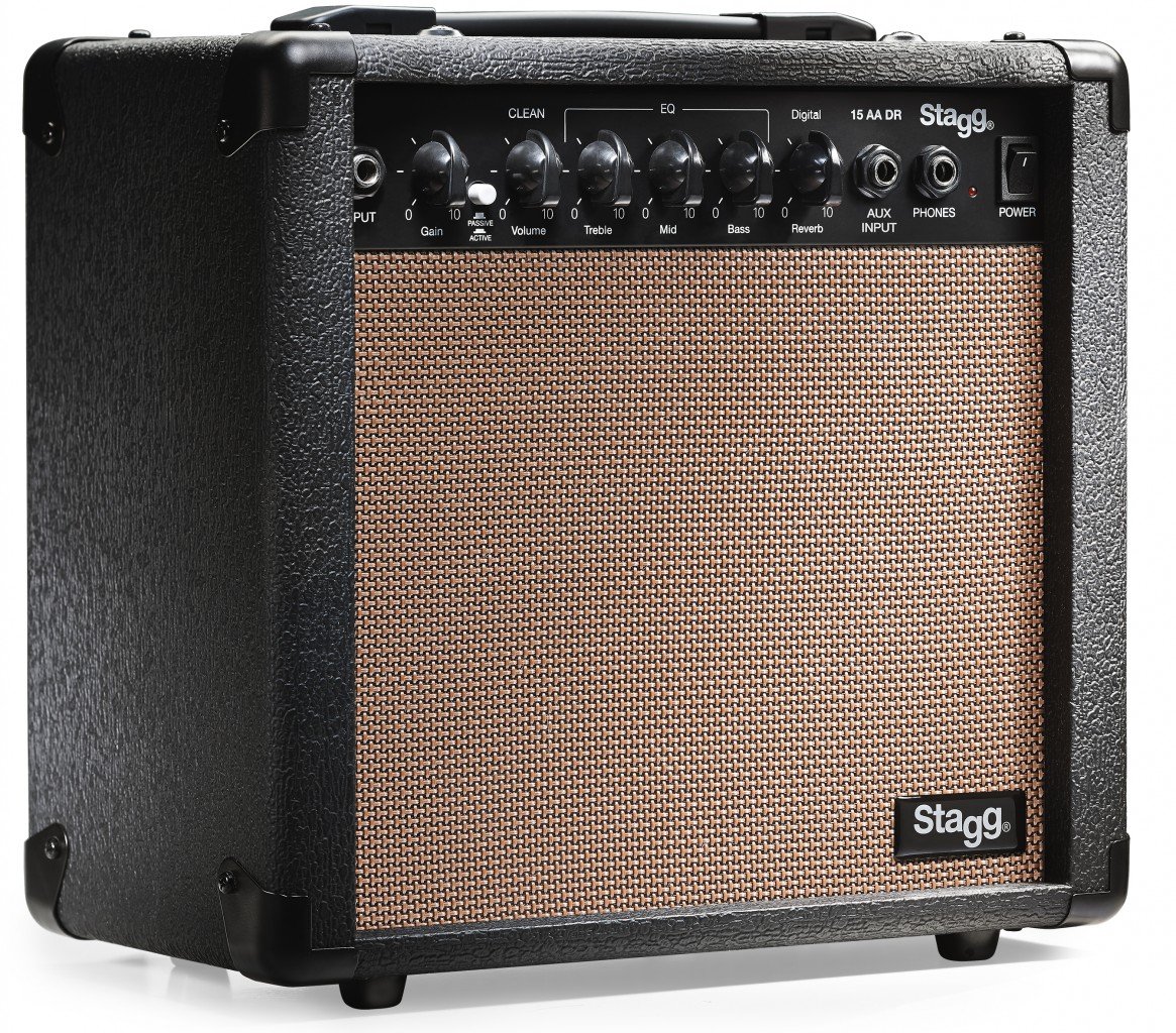 Stagg 15 AA DR USA 15-Watt Acoustic Guitar Amplifier with Digital ...