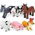 Amazon.com: Boley Soft Farm Animal Toys - 6 Piece Small Farm Animal ...