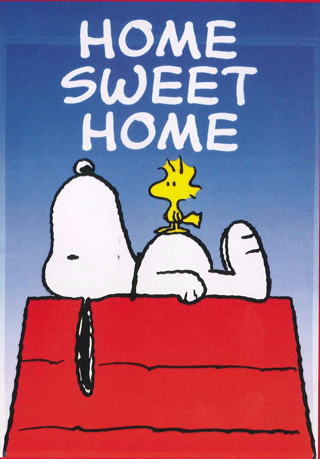 Peanuts Snoopy with His Friend Woodstock HOME SWEET HOME Garden Flag 12 ...