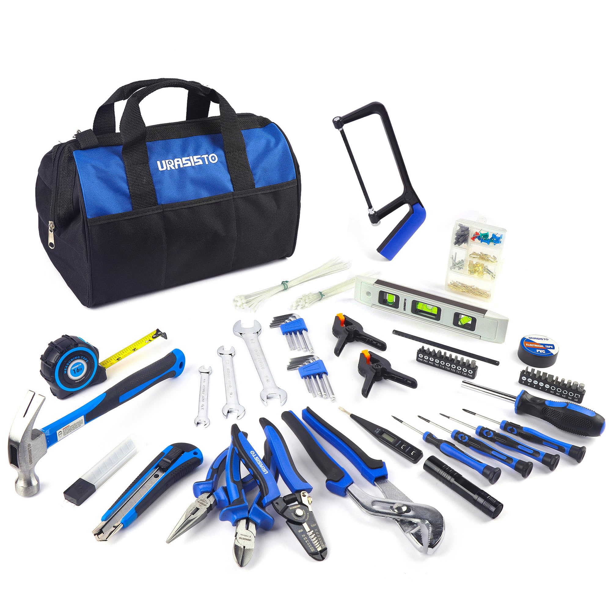 URASISTO 174-Piece Premium Tool Kit, Household Repairing Tool Set with ...