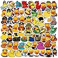 Amazon.com: 69Pcs Rubber Duck Kawaii Waterproof Stickers Pack | Cute ...