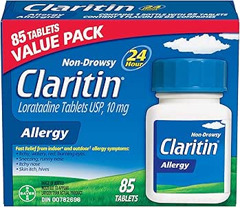 Claritin Allergy Medicine, 24-Hour Non-Drowsy Relief 10 mg, Value Pack ...