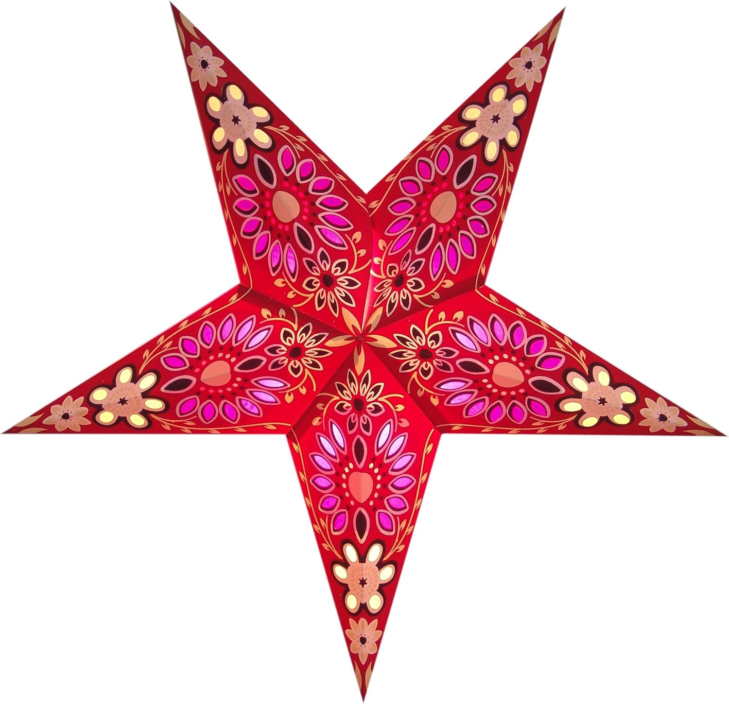 Super India Paper Star lampshades handcrafted in scintillating colors ...