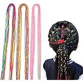 Amazon.com : HINZIC 104pcs 4 Sets Colorful Hair Wrap String for Braids ...