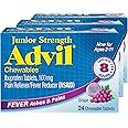 Amazon.com: Advil Junior Strength Chewable Ibuprofen Pain Reliever and ...