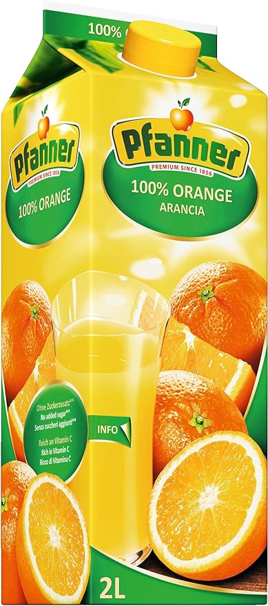Pfanner Orange Juice 100%, 6 Pack (6 x 2 l): Amazon.co.uk: Grocery