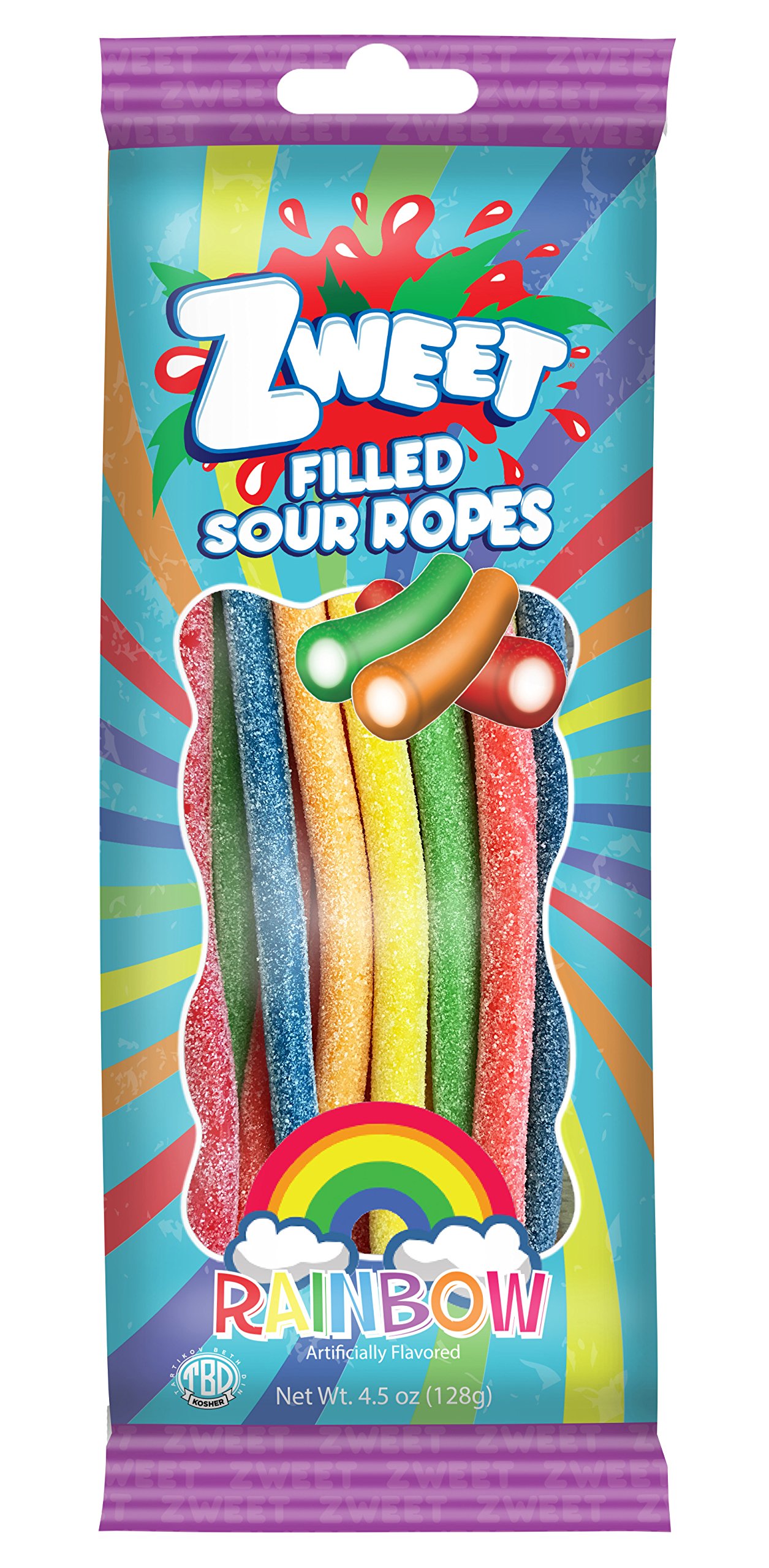 Amazon.com : Zweet Sour Belts Go-Pack, Strawberry, 4.5 Ounce : Grocery ...