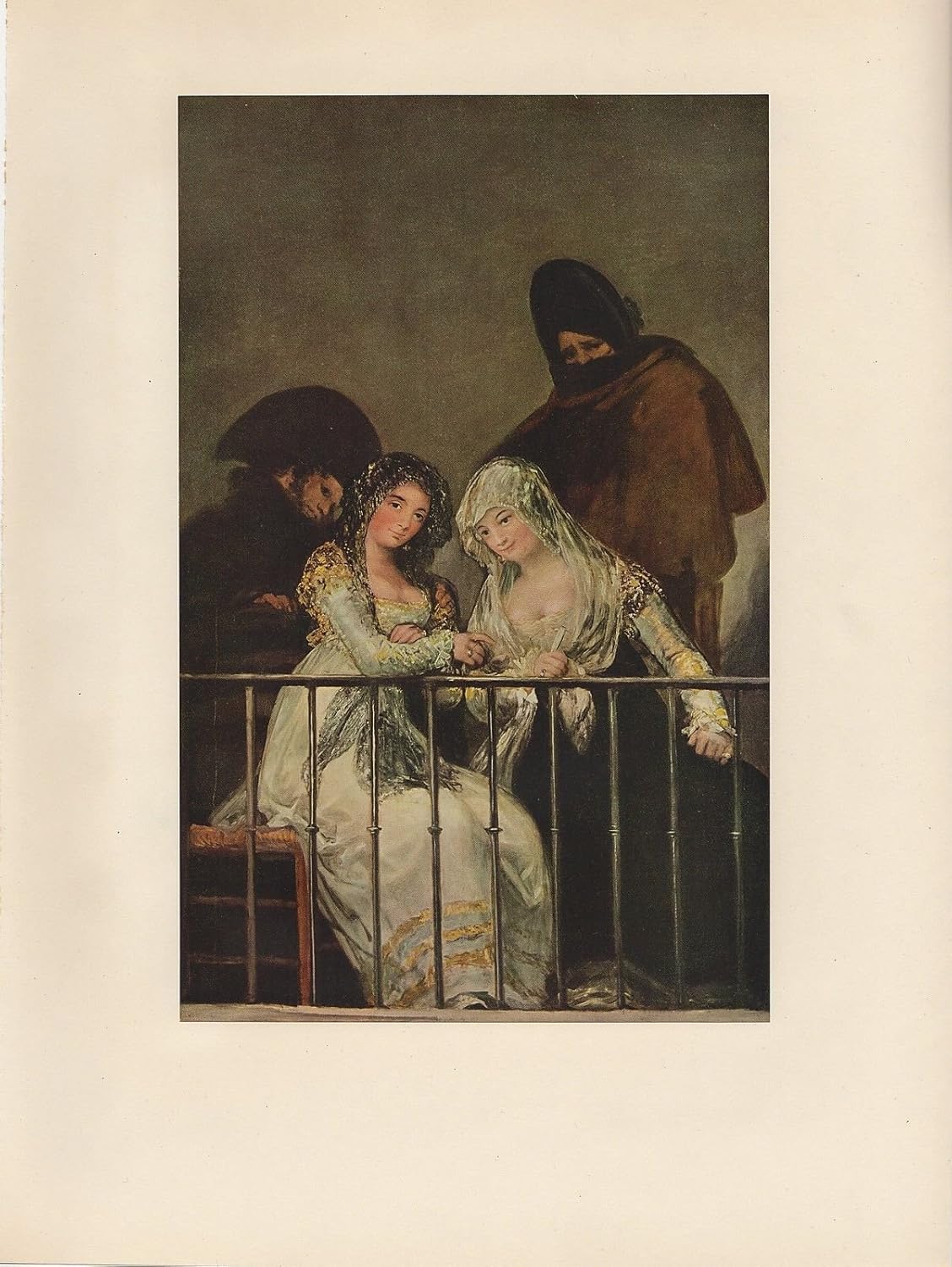 Amazon.com: 1954 Vintage GOYA "MAJAS ON A BALCONY" LOVELY FAMOUS COLOR ...