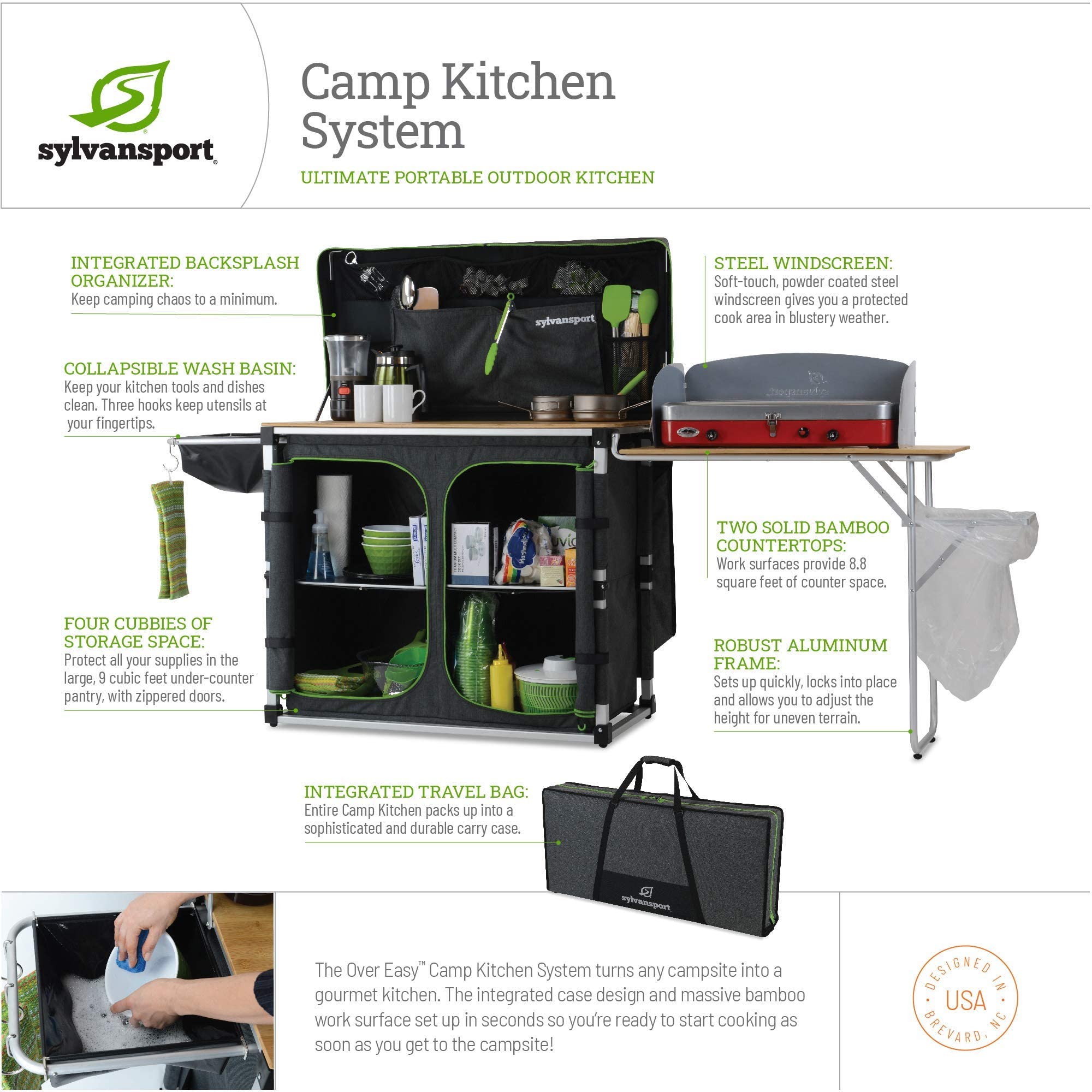 Mua SylvanSport Outdoor Camp Kitchen System for Easy Cooking, Clean Up ...