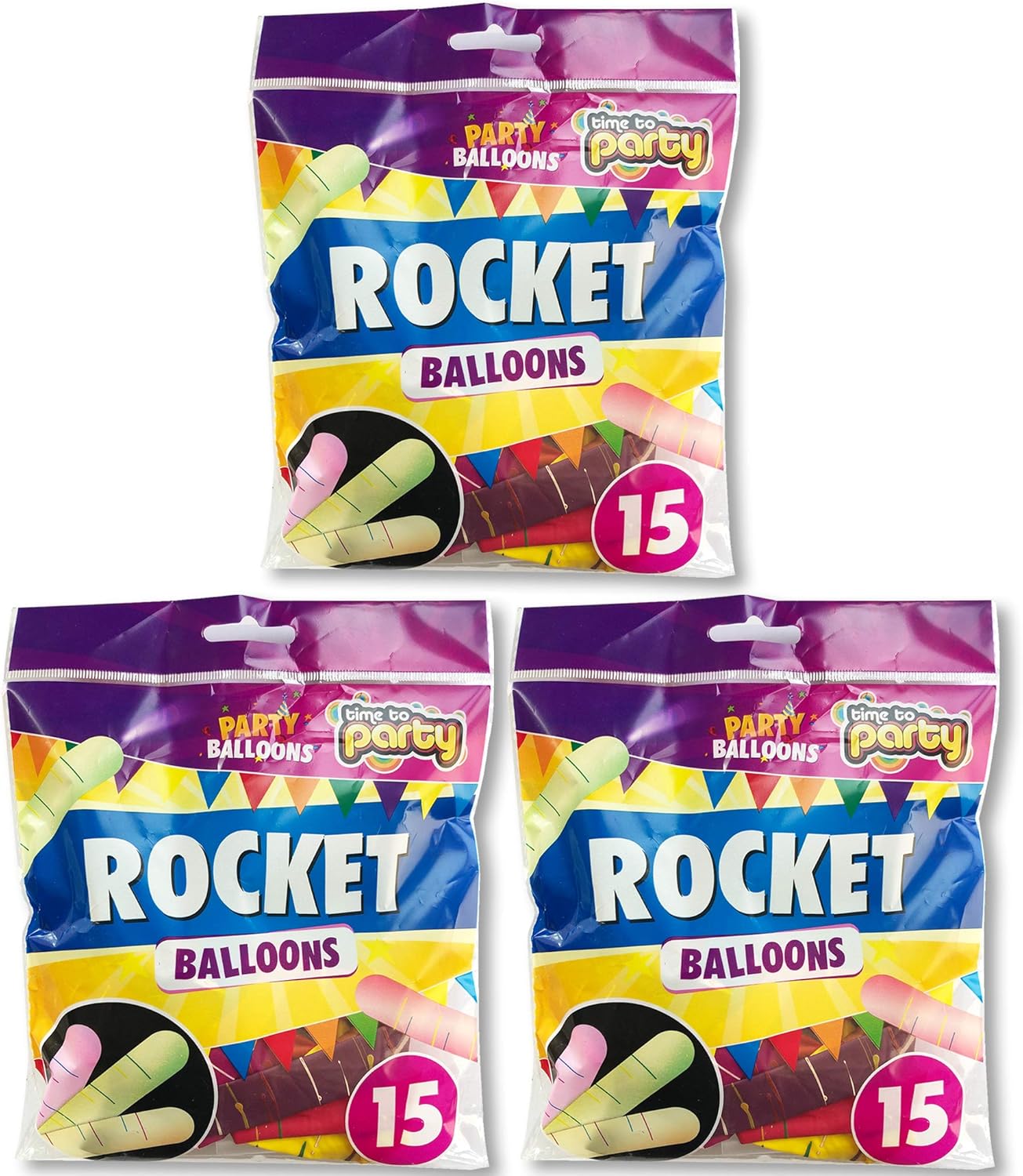 jaunty partyware 45pk Rocket Balloons | Kids Outdoor Toy | Rocket ...