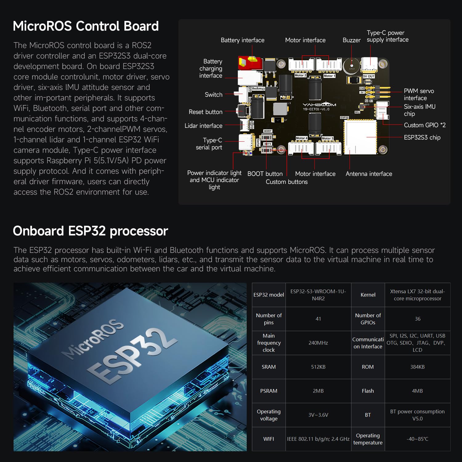 Mua MicroROS Robot Robot Kit ROS2 Artificial Intelligence 3D SLAM Mapping Navigation AI Visual ...