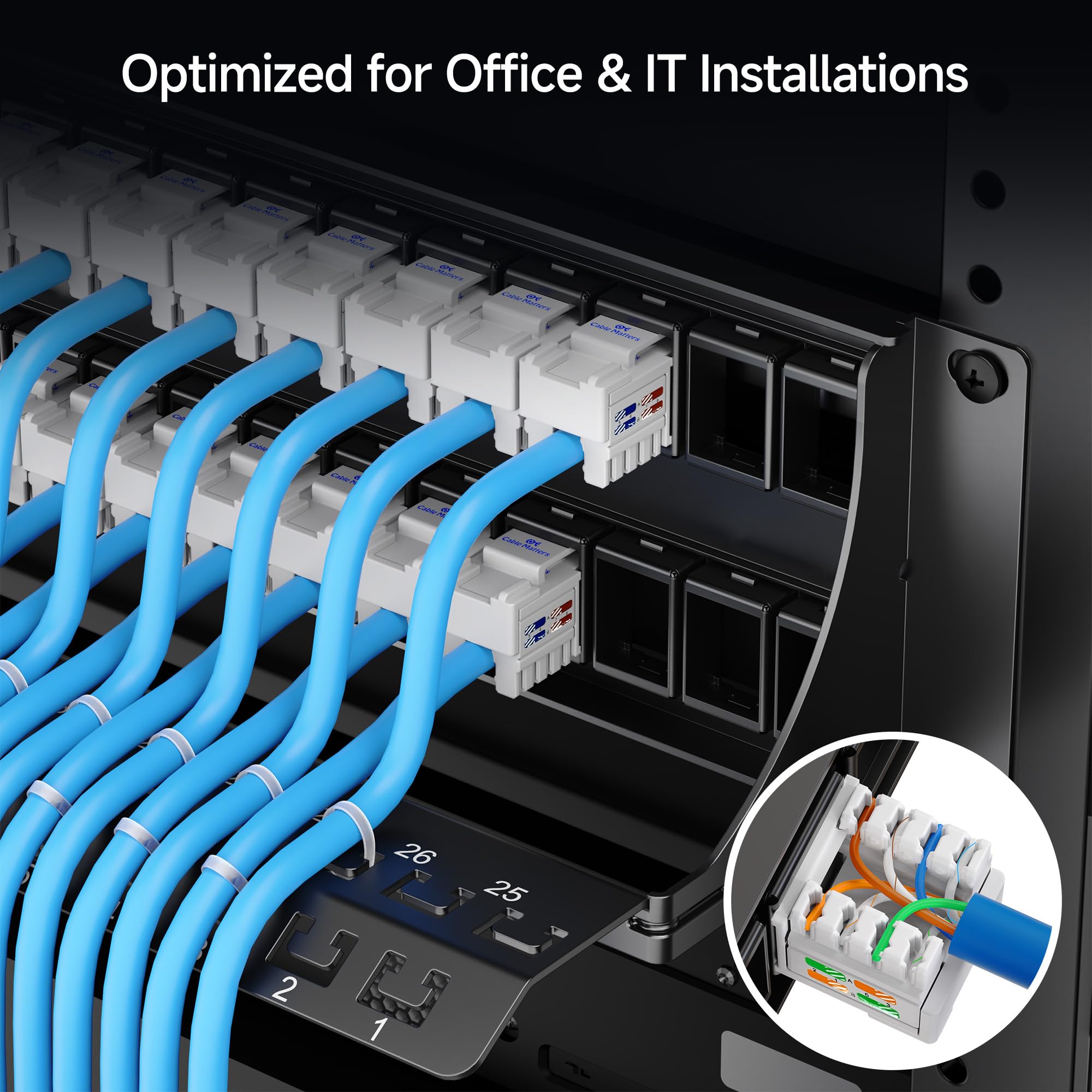 Mua Cable Matters Rackmount or Wall Mount 2U 48 Port Keystone Patch ...
