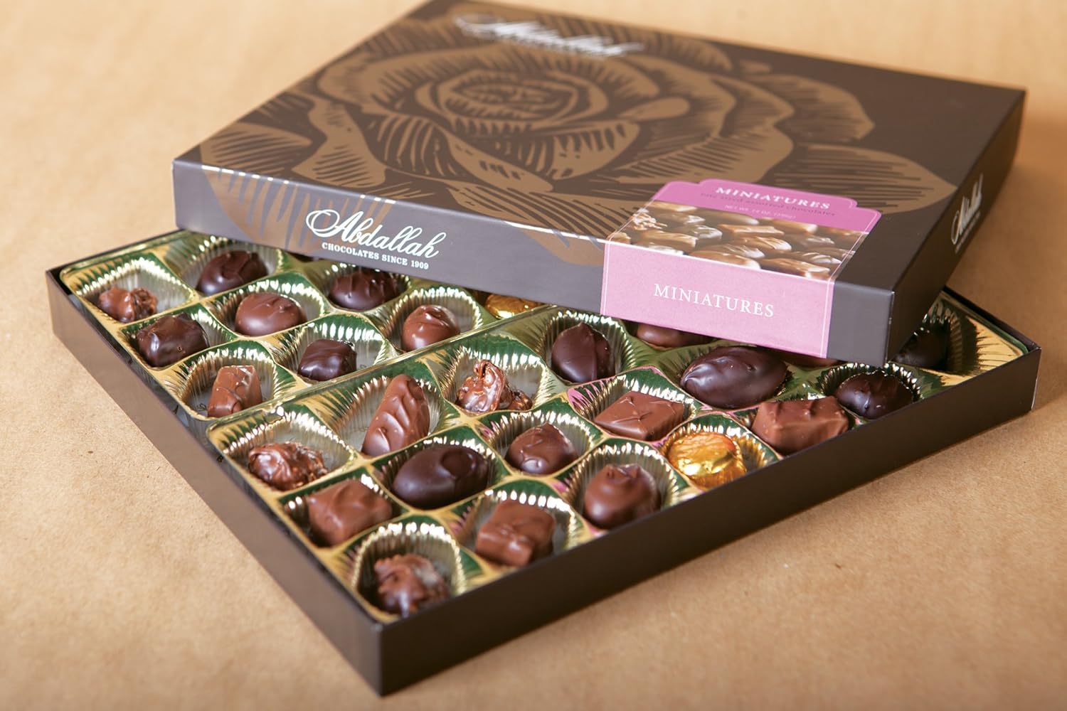 Amazon.com : Abdallah Chocolates Milk & Dark Miniature Chocolates 14 oz ...