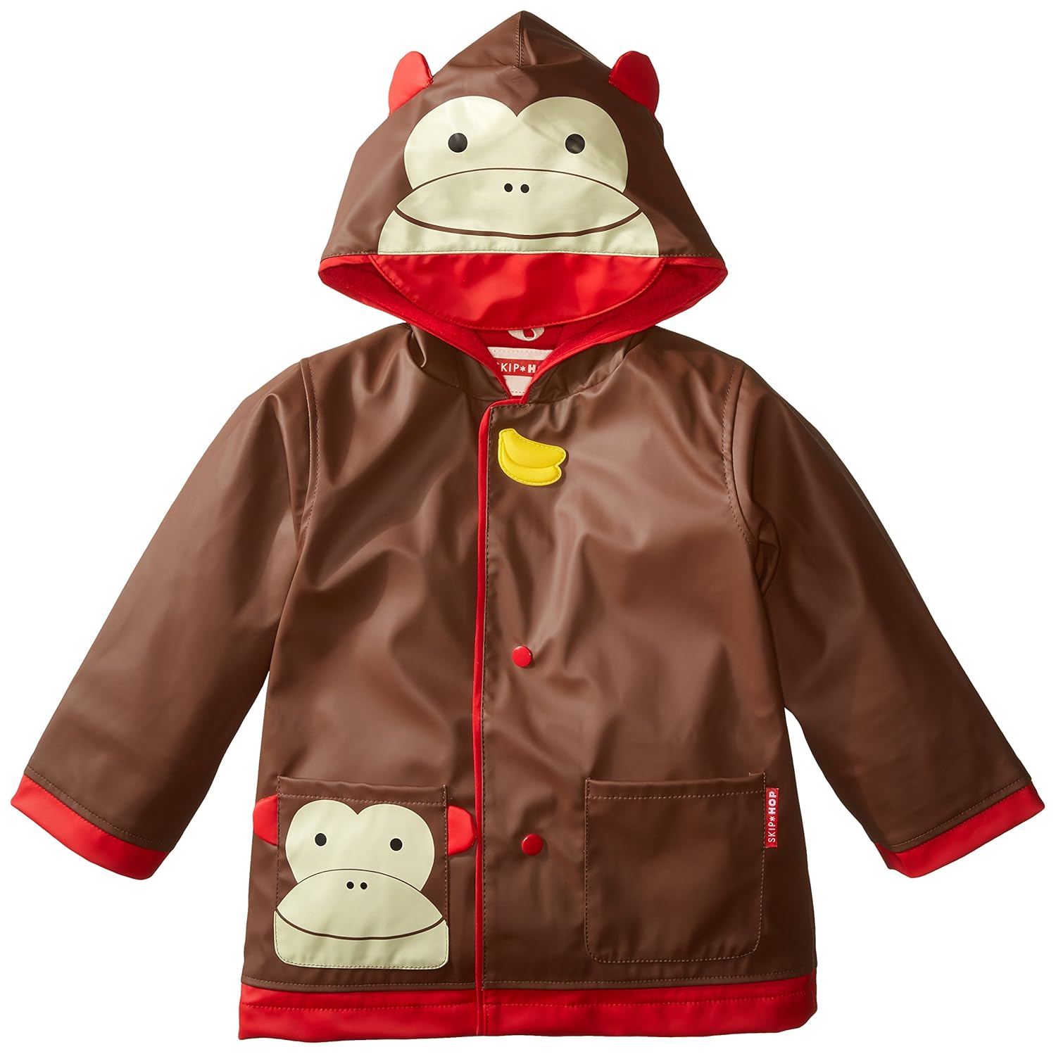 Skip Hop Zoo Little Kid & Toddler Raincoat, Marshall Monkey, Medium ...