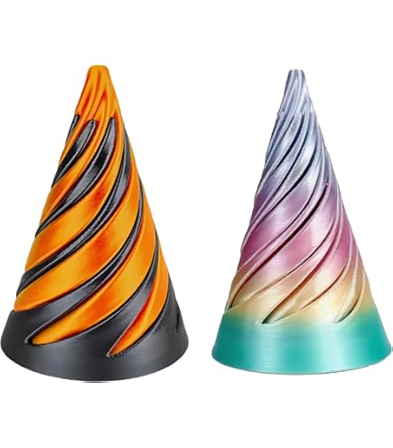 3d Fidgets 3D Printed Impossible Cone Fidget Toy - Rainbow Spiral ...