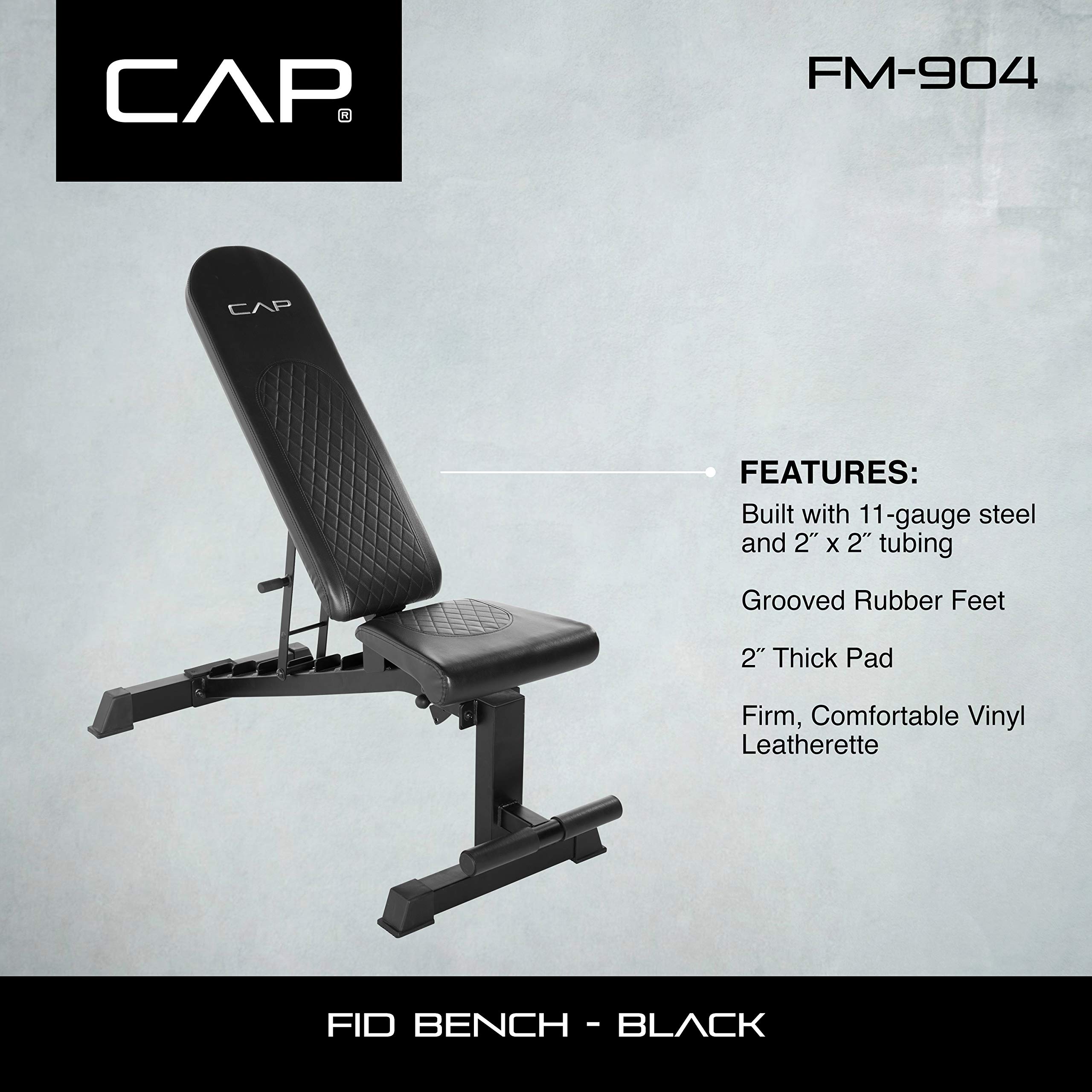 CAP Barbell Black Cap Adjustable Utility Weight Bench