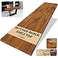 Amazon.com: Howizz 60 x 25 in. Solid Wood Table Top, Teak Stained ...
