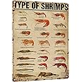 Amazon.com: HYBLOM Vintage Types of Shrimps Metal Sign - Fun ...