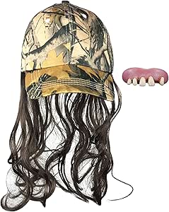 Amazon.com: All In One Redneck Kit - Billy Ray Camo Hat with Mullet and ...