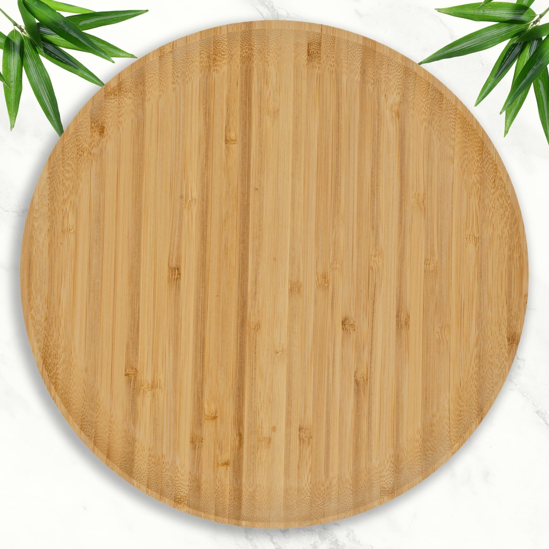Ecowoven Bamboo Wood Plates - Sturdy Serving Platters and Trays, Robust ...