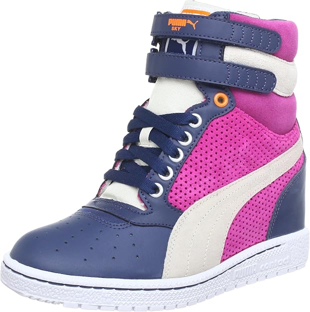 Puma Sky Wedge Wn's High Top Womens Blue Blau (dark denim-birch 01 ...