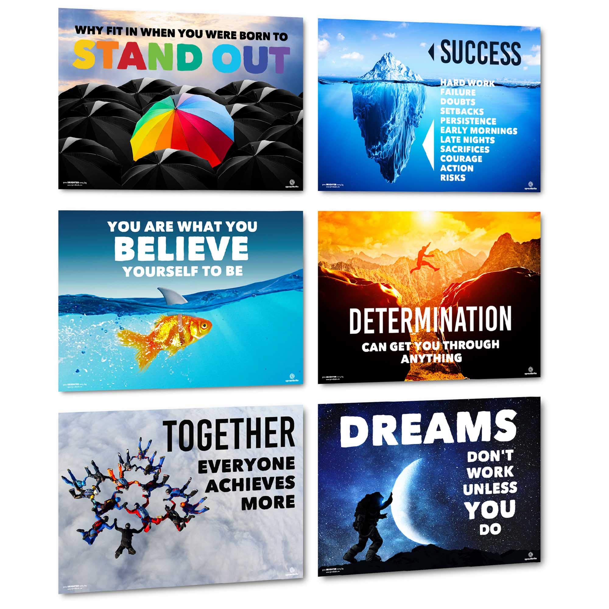 Sproutbrite Classroom Decorations - High School Motivational Posters ...