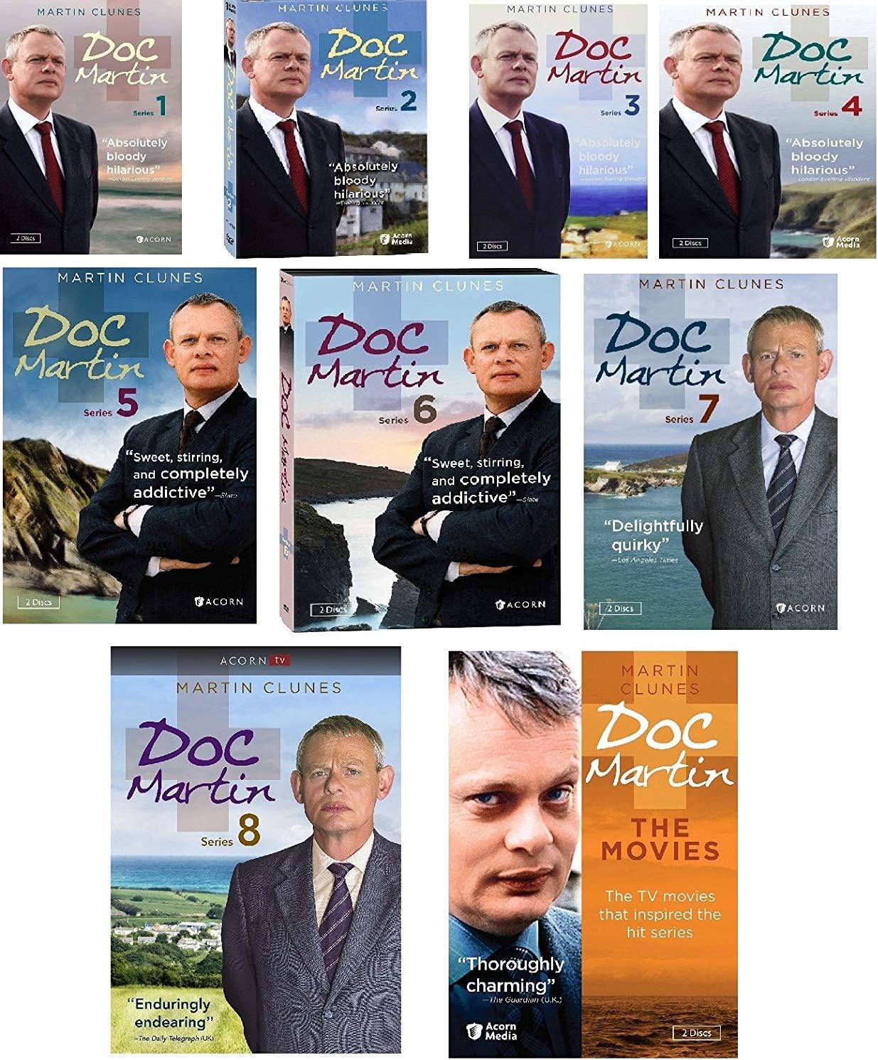 Doc Martin: The Complete Series Seasons 1-8 DVD Box Set + MOVIES ...
