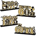 Amazon.com: Turypaty 4 Pieces 60th Birthday Decorations Wooden Vintage 1965 Table Party Supplies ...