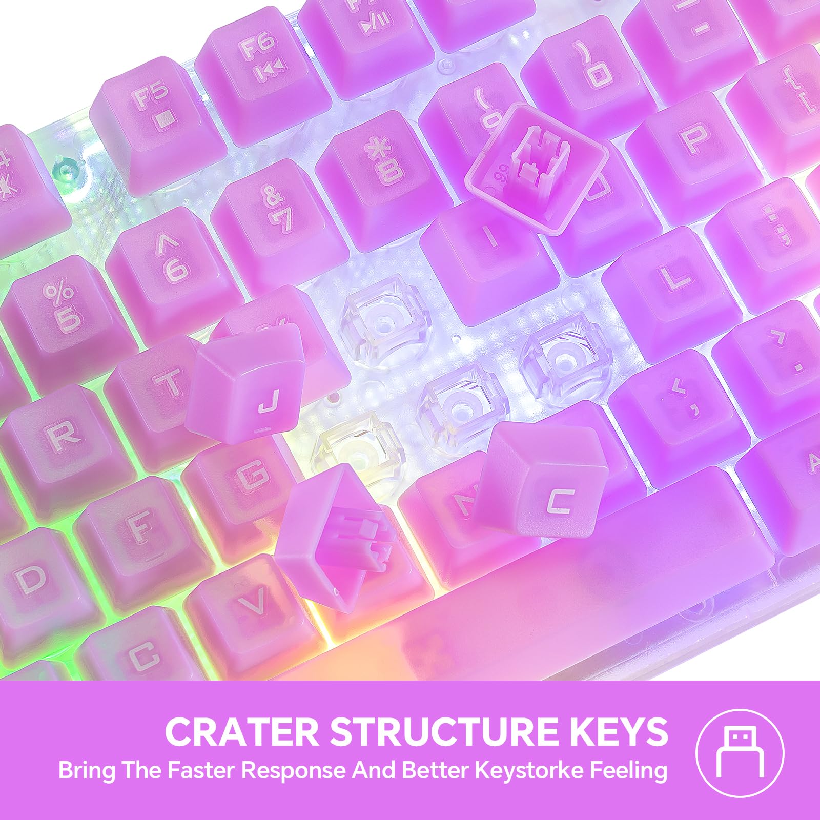 Mua CHONCHOW RGB Gaming Keyboard and Mouse Combo,USB Wired Custom Clear ...