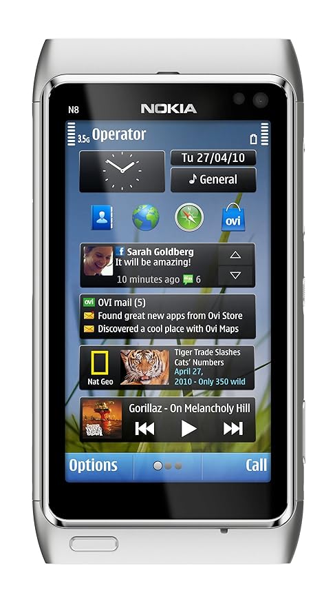 Amazon Nokia N8 Unlocked GSM Touchscreen Phone Featuring GPS With Voice Navigation And 12 