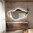 Amazon.com: KT WALL ART Asymmetrical Led Lighted Mirror for Bathroom ...