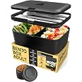 Amazon.com: Umami Lunch Box Containers w/ 4 Utensils, Sauce Jar ...