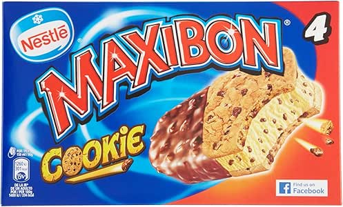 NESTLE MAXIBON Cookie Sandwich con Helado de vainilla, cookies y ...