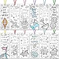 Amazon.com: 120 Pcs DIY Outer Space Bookmarks Color Your Own Bookmarks ...