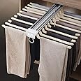 Amazon.com: MYOYAY Pull Out Trousers Rack 22 Arms Steel Pull Out Pants ...