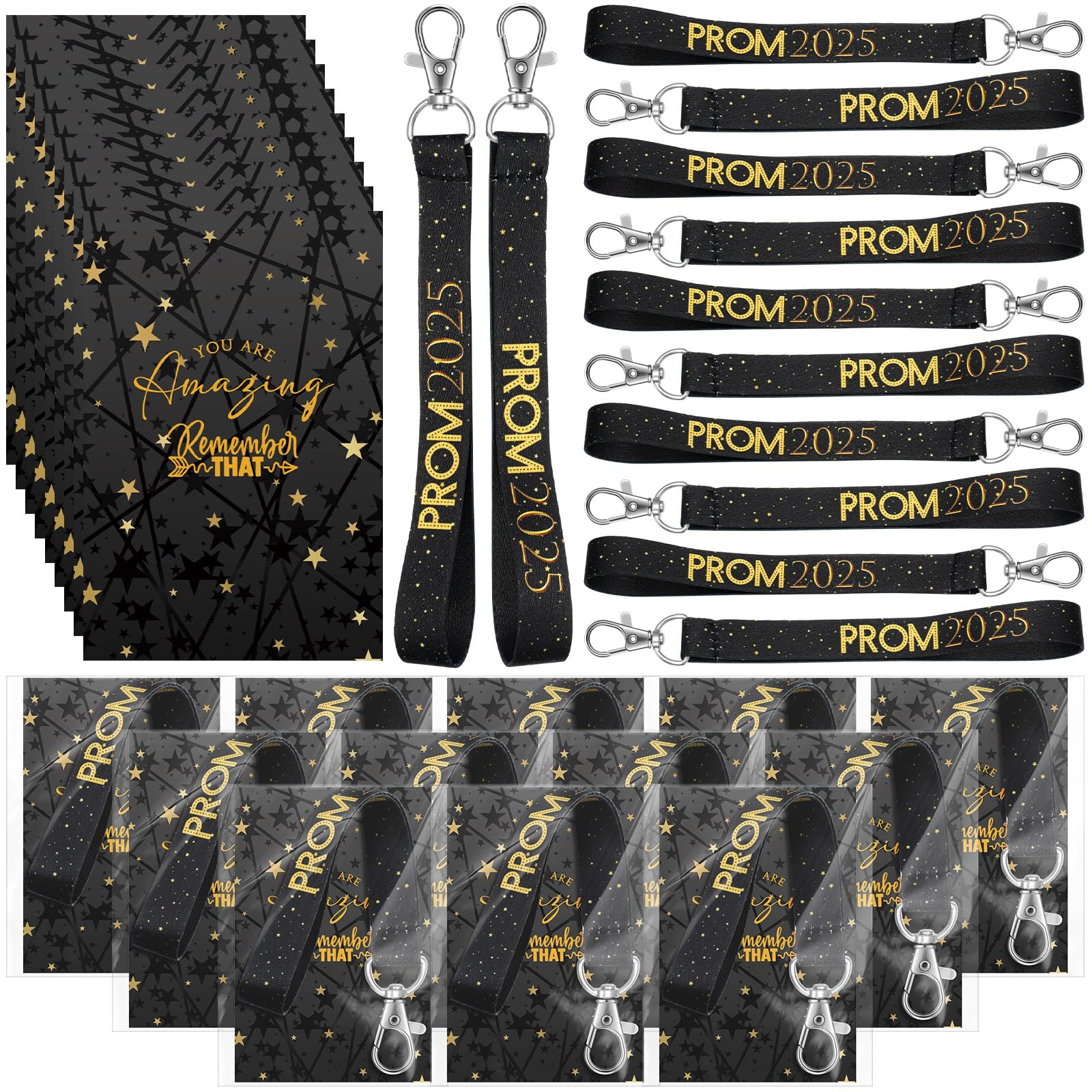 Knitgrip 24 Set Prom 2025 Graduation Party Favors Prom Lanyard Keychain ...