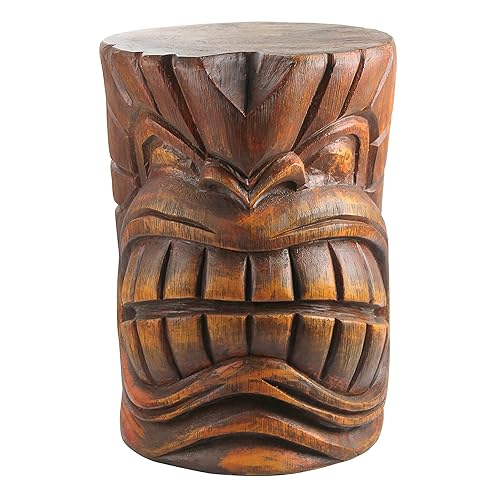 Design Toscano Grand Tiki Face Kanaloa Teeth Indoor/Outdoor Side Table ...