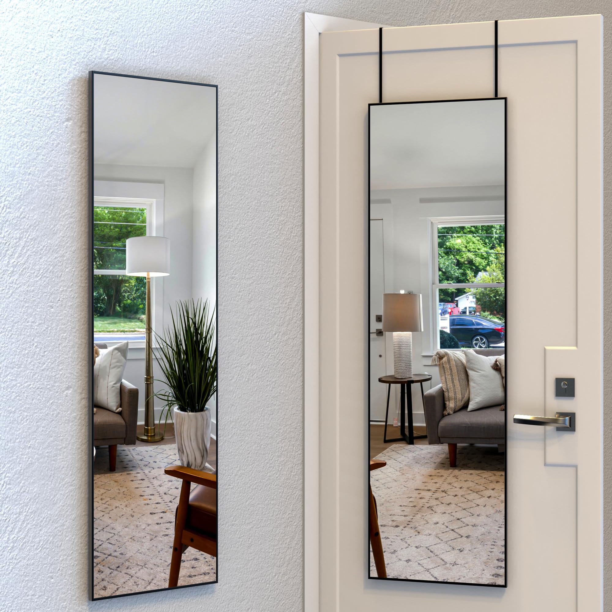 ANYHI Large Full Length Mirror, 60" x 18" Door Mirror Full Length, 2 ...