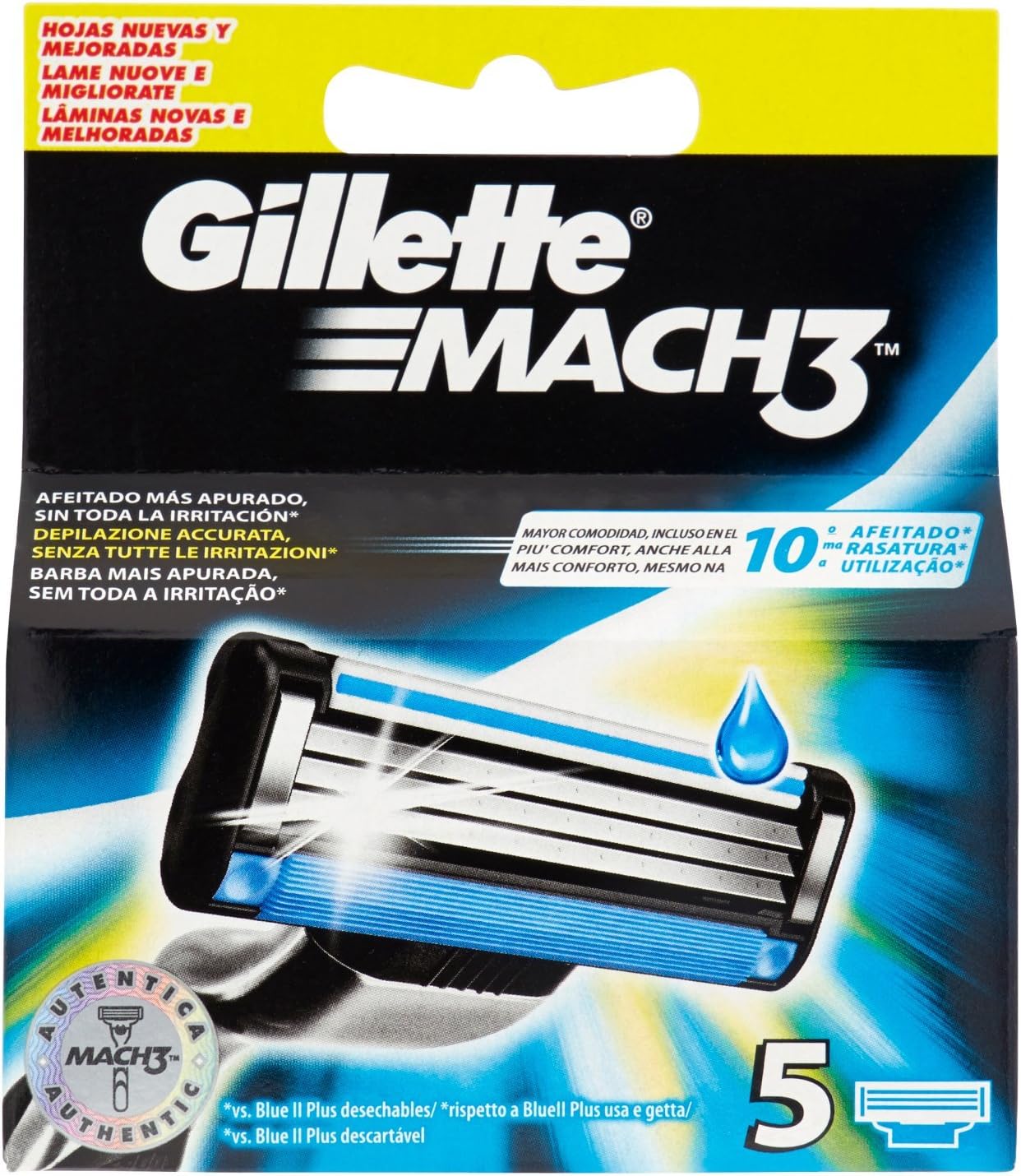 Gillette Mach3 Replacement Blades for Men Razor 5 Heads – BigaMart