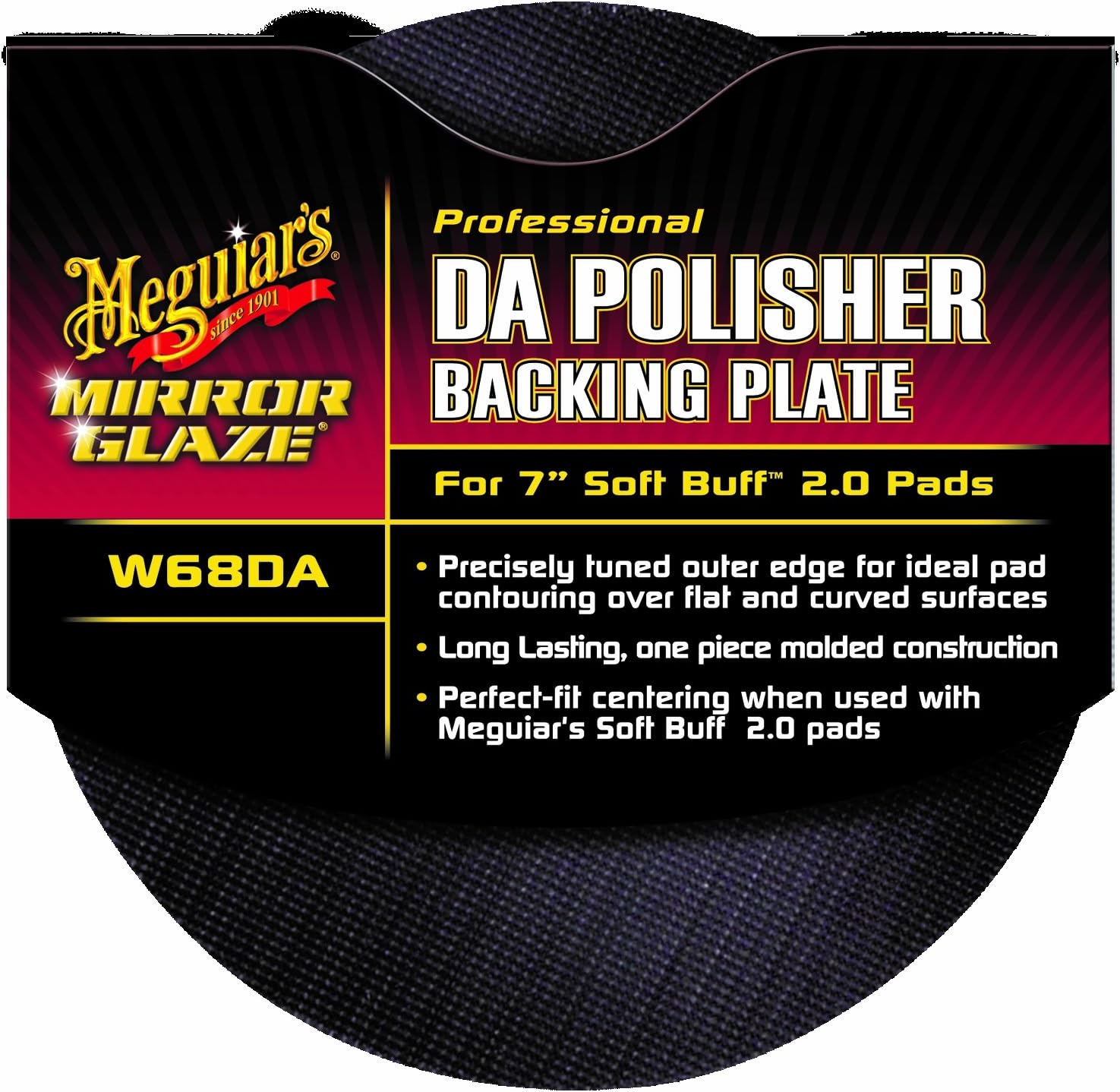 Meguiar's W68DA Mirror Glaze Professional DA Polisher Backing Plate for ...