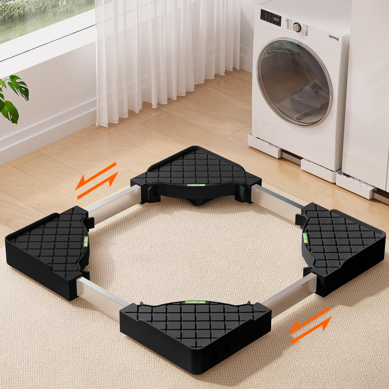Appliance Rollers Heavy Duty, Adjustable Mini Fridge Stand Washer and ...