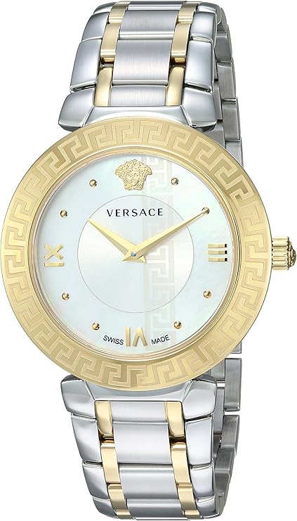 Versace Women's Luxury Daphnis White Dial Two Tone Stainless Steel ...