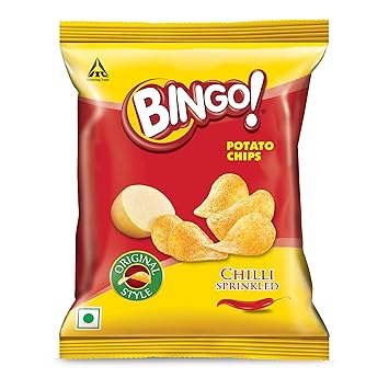 Bingo! Original Style Chilli Sprinkled, 25.5g, Flat Cut Spicy Potato ...