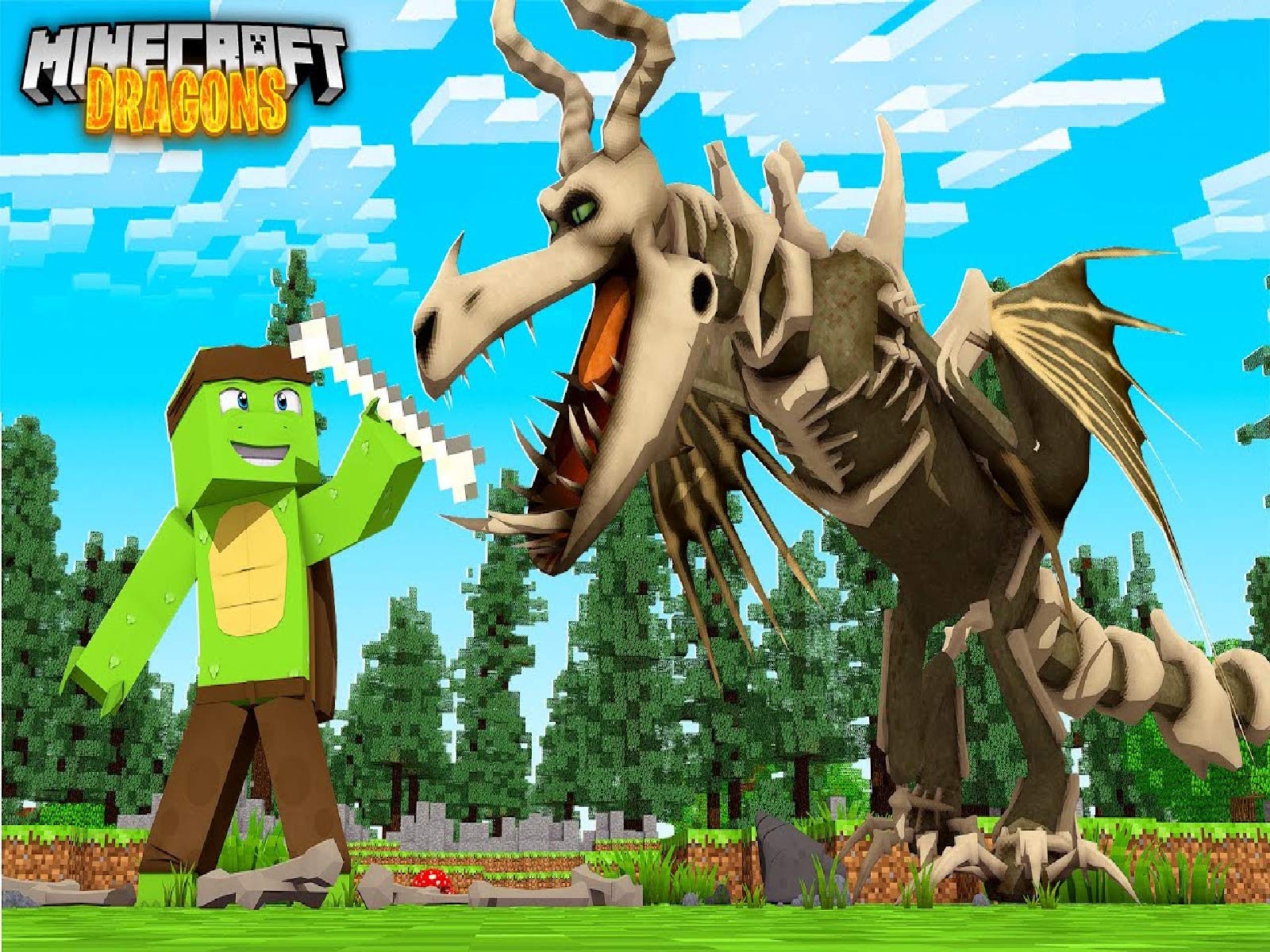 Watch Clip: Tiny Turtle Minecraft Dragons | Prime Video