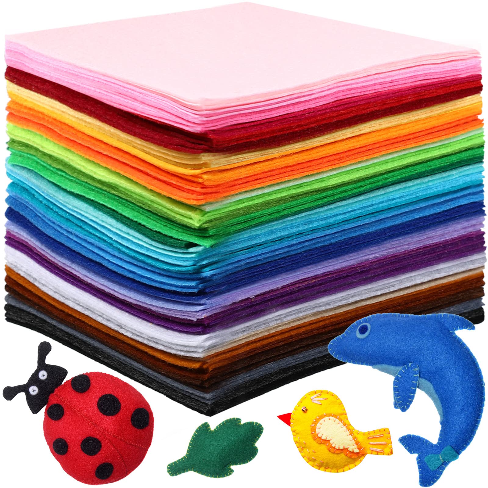 Mua Reginary 120pcs Felt Fabric Sheets Felt Squares Assorted Color Felt ...