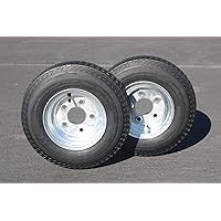 Amazon.com: 2-Pack Antego Trailer Tire On Rim 480-8 4.80-8, Load C, 6 Ply, 5 Lug Galvanized ...