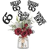 Amazon.com: 15PCS Happy 65th Birthday Centerpiece Sticks Sixty Five ...