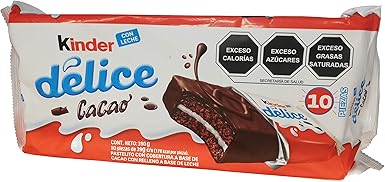 Chocolate Kinder Delice Cacao 10 Piezas: Amazon.com.mx: Alimentos y Bebidas
