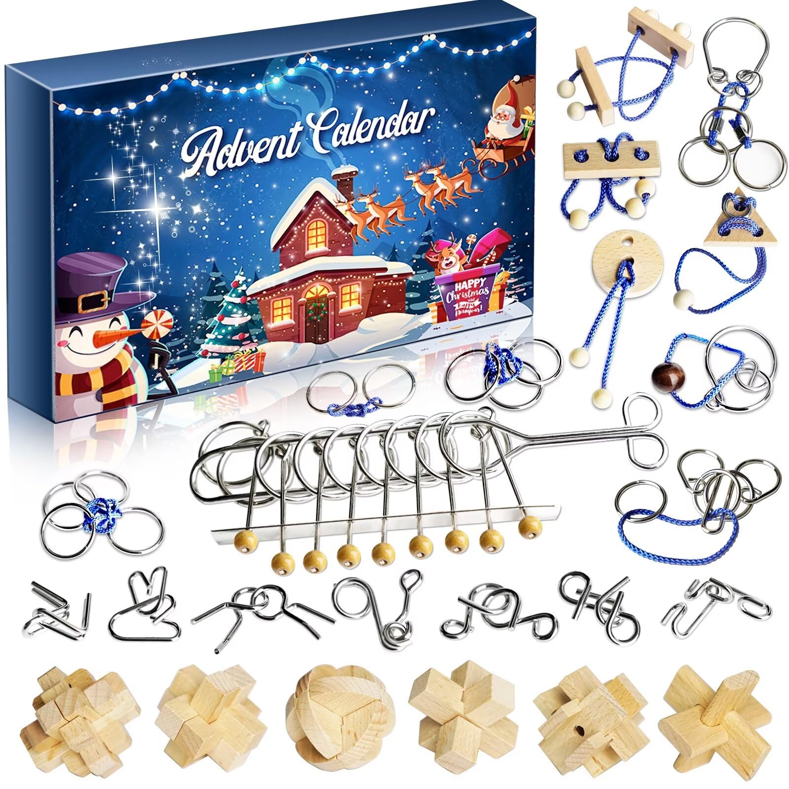 Advent Calendar 2024 - Brain Teaser Puzzles for Teens Adults Older Kids ...